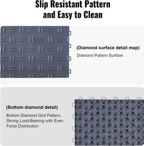 Garážové dlaždice zámkové, 30,5 × 30,5 × 1,3 cm – JQ-3025SMH
