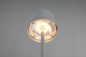 Šedá LED stolní lampa s kovovým stínidlem (výška 21 cm) Diaz – Reality