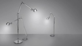 Artemide A004800+A012820 Tolomeo Floor LED, stojací lampa pro čtení s vypínačem, 12W LED 3000K, hliník, výška max 226cm