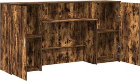 Recepční stůl kouřový dub 200x50x103,5 cm kompozitní dřevo 3324218
