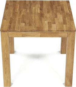 Jídelní stůl 80x80x75 cm, povrchová úprava olejem, nohy 8x8 cm, masiv dub bílý