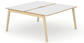 NARBUTAS - Dvoumístný pracovní stůl NOVA WOOD lamino 160x144 cm