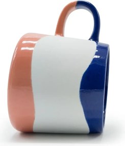 Kameninový hrnek Lia, 400 ml – tříbarevný design s nepravidelným přechodem