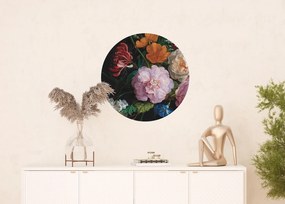 Samolepící vliesová fototapeta na zed' Dramatické Květy | 70 x 70 cm | DCR3228