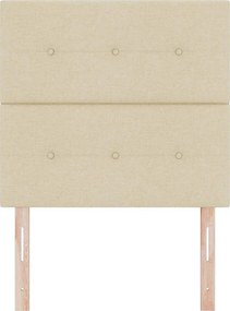 Výškově nastavitelné čelo postele s čelo Krémová 100 cm textil 3337813