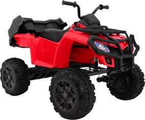 Ramiz Dětská čtyřkolka XL ATV 2,4 GHz na baterie červená na dálkové ovládání + pohon 4x4 + nosič zavazadel + pomalý start + EVA + LED a zvuky