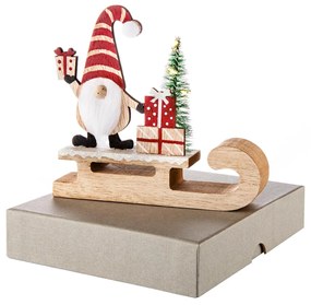 Weltbild LED dekorativní figurka vánočního skřítka se sáněmi
