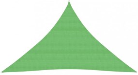 Stínící plachta trojúhelníková HDPE 3 x 3 x 3 m Dekorhome Světle zelená