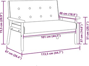 2místná sedačka černá umělá kůže 248642