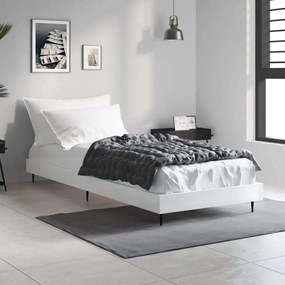 vidaXL Rám postele 75 x 190 cm kompozitní dřevo [832315] Barva: bílá s vysokým leskem
