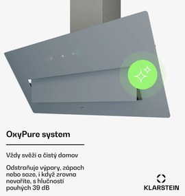 Klarstein SleekAir digestoř, A+++, 717 m³/h, dotykové ovládání, 90 cm