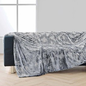 Šedá deka z umělé kožešiny 180x220 cm Antartic – douceur d'intérieur