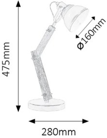 Rabalux 4199 - Stolní lampa AKSEL 1xE14/15W/230V černá