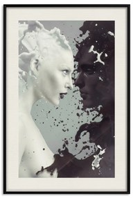 Plakát Mléko a čokoláda - unikátní abstrakce s postavami muže a ženy