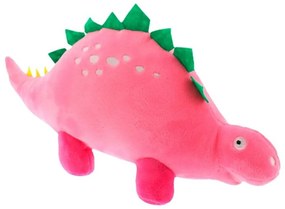 Růžový plyšový dinosaur ARCHEO se zeleným hřebínkem
