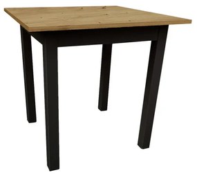 Dede Set - kuchyňský stůl 80 x 60 cm + 2x židle MINI - dub artisan / černá
