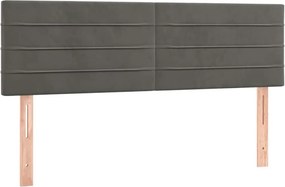 Box spring postel s matrací tmavě šedý 140 x 190 cm samet 3131016