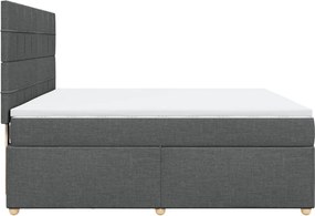 Box spring postel s matrací tmavě šedá 180x200 cm textil 3293660