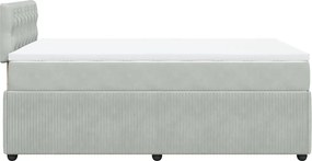 Box spring postel s matrací světle šedá 120 x 200 cm samet 3290016