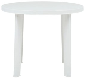vidaXL Zahradní stůl bílý 89 cm plast