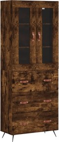 Skříň highboard kouřový dub 69,5 x 34 x 180 cm kompozitní dřevo 3198382