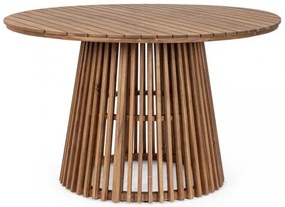 BIZZOTTO dřevěný zahradní stůl RODANO ø120 cm tmavý 0806915