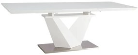 Signal Stůl ALARAS III bílý/bílý lak 160(220)x90