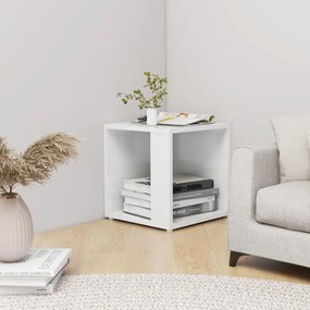 vidaXL Odkládací stolek 33 x 33 x 34,5 cm dřevotříska [816022] Barva: bílá s vysokým leskem