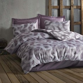 Povlečení bavlněné Spoty PURPLE/220x200 Cottonlove Jacquard
