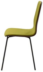 Zelená velurová židle VINGE
