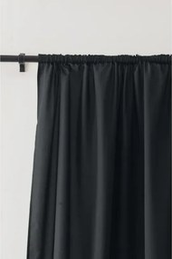 Závěs OXFORD LIGHT 140x270 cm, černý Zavěšení: Řasící páska