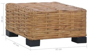 vidaXL Marketos Konferenční stolek 47 x 47 x 28 cm přírodní ratan