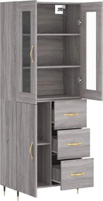 Skříň highboard šedá sonoma 69,5 x 34 x 180 cm kompozitní dřevo 3198455