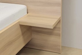 Ahorn Salina box u nohou jednolůžková postel s úložným prostorem Dekor: Dub bílý, Rozměr: 80 x 200 cm, Noční stolek: Police pravá