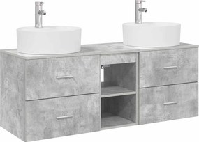 Sada koupelnových skříněk 3 ks Betonově šedá 3405878