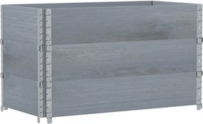 Zahradní truhlík šedý 100 x 50 cm masivní borové dřevo 3295429