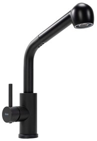 Rea Troy, stojánková kuchyňská baterie 34 cm, černá matná, REA-B6300
