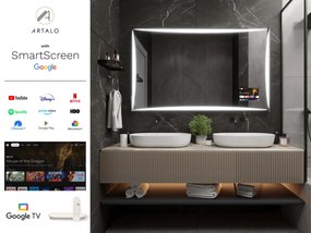 SMART Zrcadlo do koupelny s LED osvětlením M5 premium + SmartScreen with Google TV