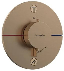 Hansgrohe ShowerSelect Comfort - Termostatická baterie pod omítku, pro 2 spotřebiče, kartáčovaný bronz 15554140