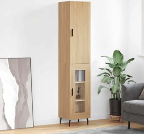 vidaXL Skříň highboard 34,5 x 34 x 180 cm kompozitní dřevo [3199059] Barva: dub sonoma