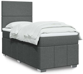 Box spring postel s matrací tmavě šedá 80 x 200 cm textil 3293789