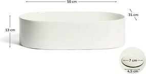 Bílé keramické umyvadlo 50x31 cm Ovara – Kave Home
