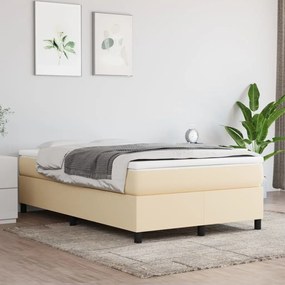 vidaXL Box spring postel s matrací 120x200 cm textil [3144412] Barva: krémová