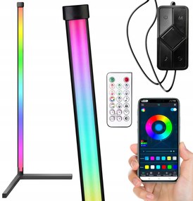 Rohová Stojací Lampa 140 CM Rgb Led Aplikace Music Sensor Dálkový Ovladač
