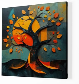 Obraz na plátně - Strom života Sluneční soulad FeelHappy.cz Velikost obrazu: 100 x 100 cm