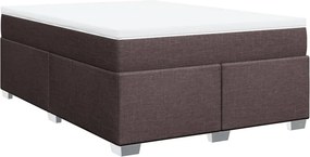 Box spring postel s matrací tmavě hnědá 140x200 cm textil 3285140