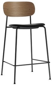 OnaDnes -20% Audo CPH Ořechová barová židle AUDO CO 68,5 cm s černým koženým sedákem