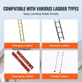 Ladder Levler 172,4 kg Load PP Leveling Nářadí s úložným prostorem pro nerovný povrch