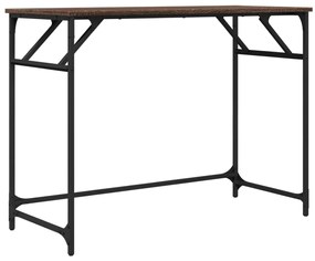 vidaXL Psací stůl hnědý dub 100 x 45 x 76 cm kompozitní dřevo a ocel