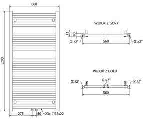 Mexen Pluton topné těleso 1200 x 600 mm, 718 W, černá, W106-1200-600-00-70